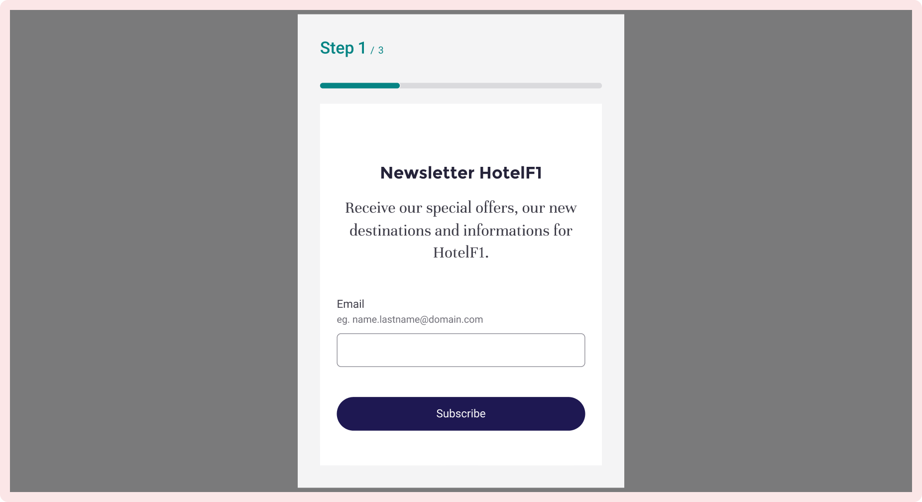 Usage | Stepper | Welcome by Accor
