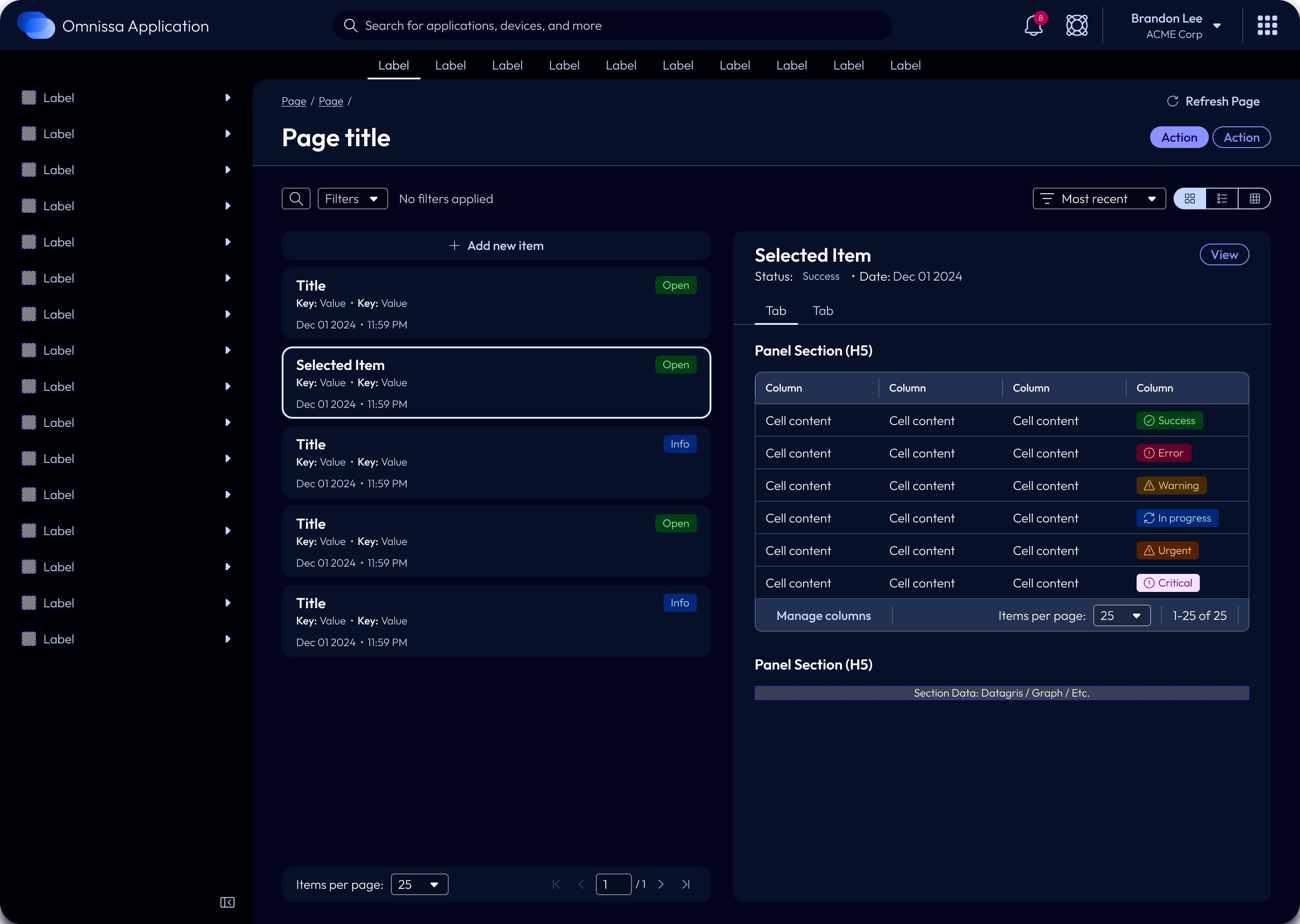 Overview | Datagrid | Vision Design System