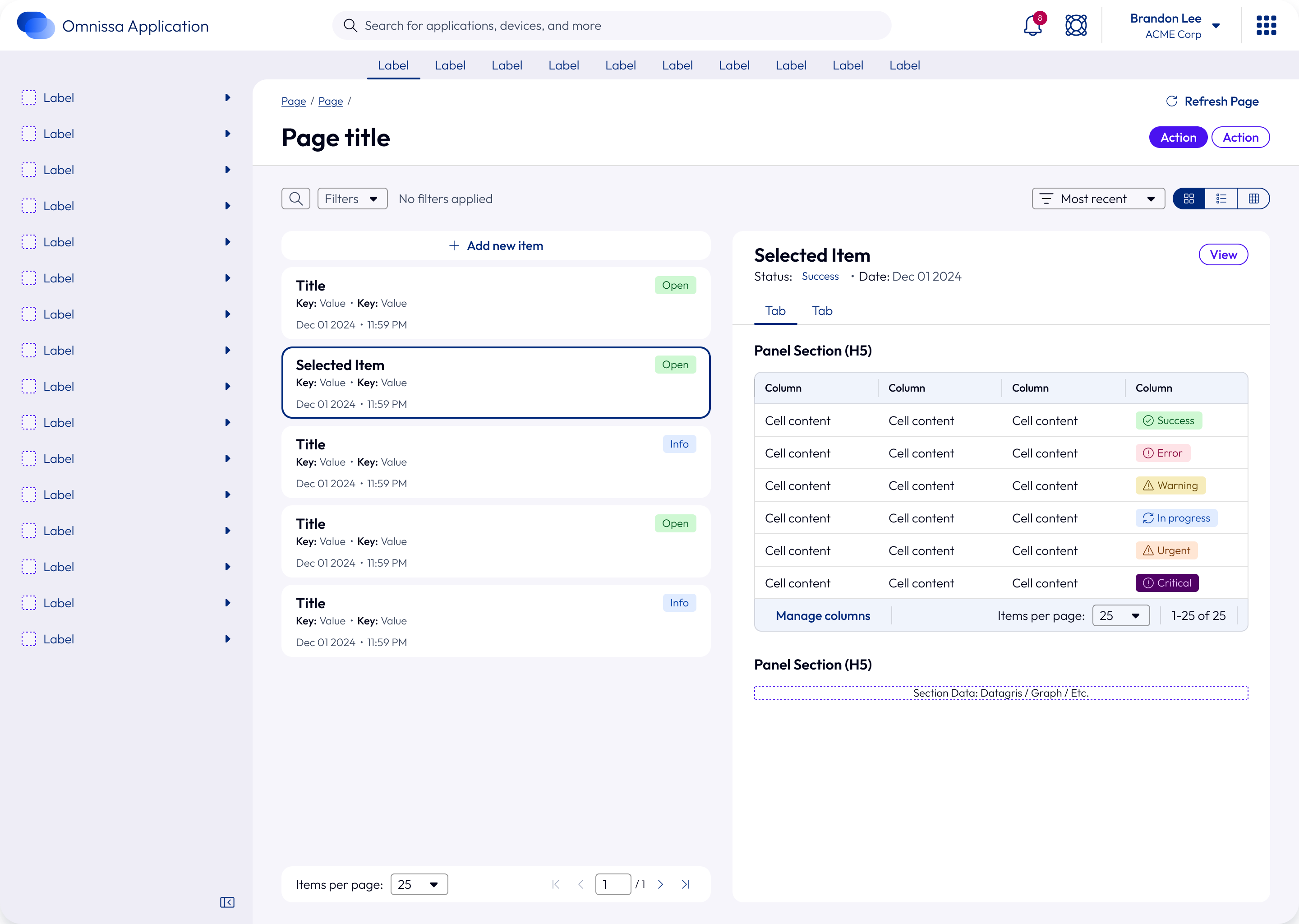Overview | Datagrid | Vision Design System