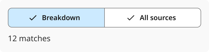 Overview | Segmented buttons | Made with Supernova