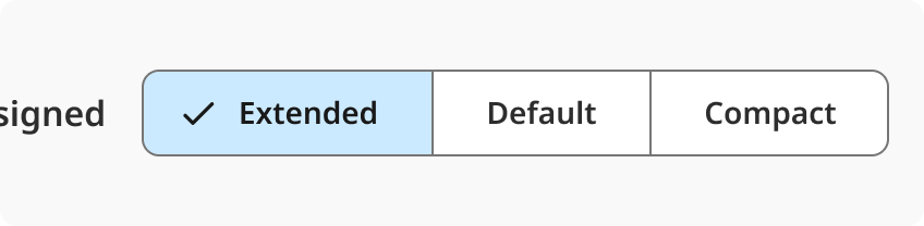 Overview | Segmented buttons | Made with Supernova
