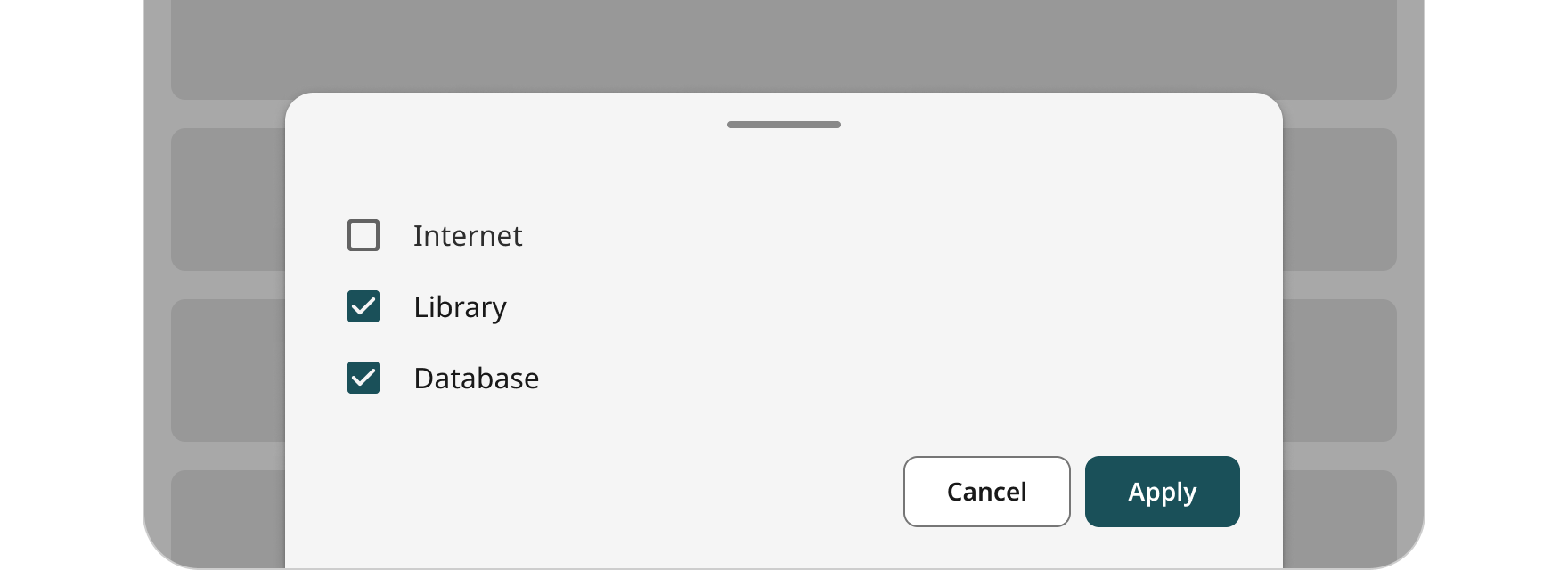 Overview | Bottom drawer | Made with Supernova