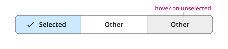 Overview | Segmented buttons | Made with Supernova