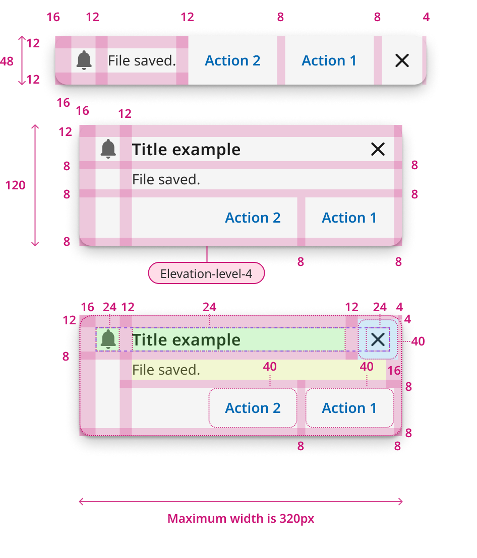 Overview | Toast notifications | Made with Supernova
