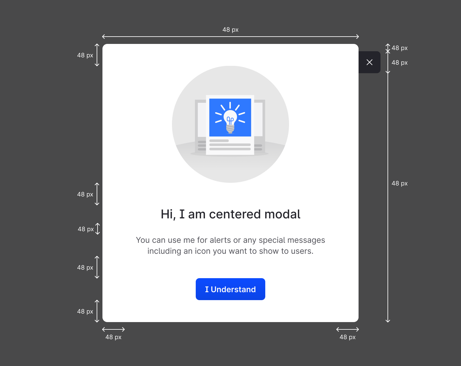 Design properties | Modal | Soul Design System