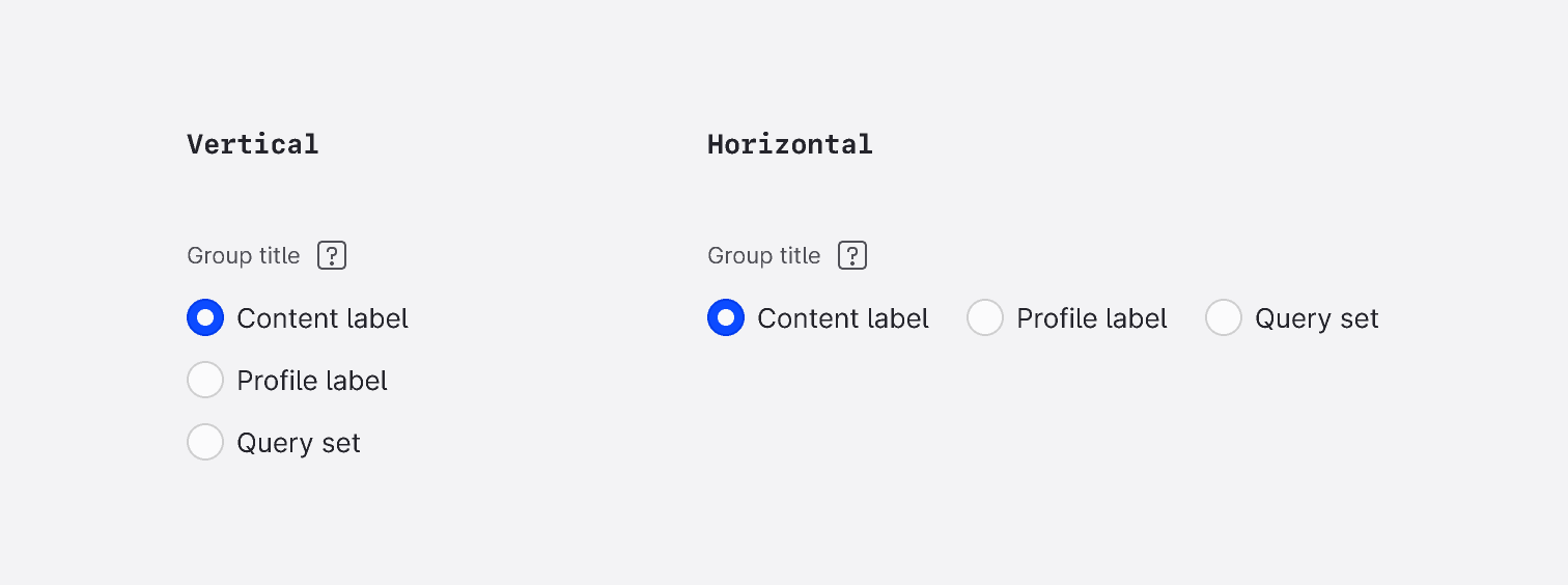 Usage | Radio button | Soul Design System
