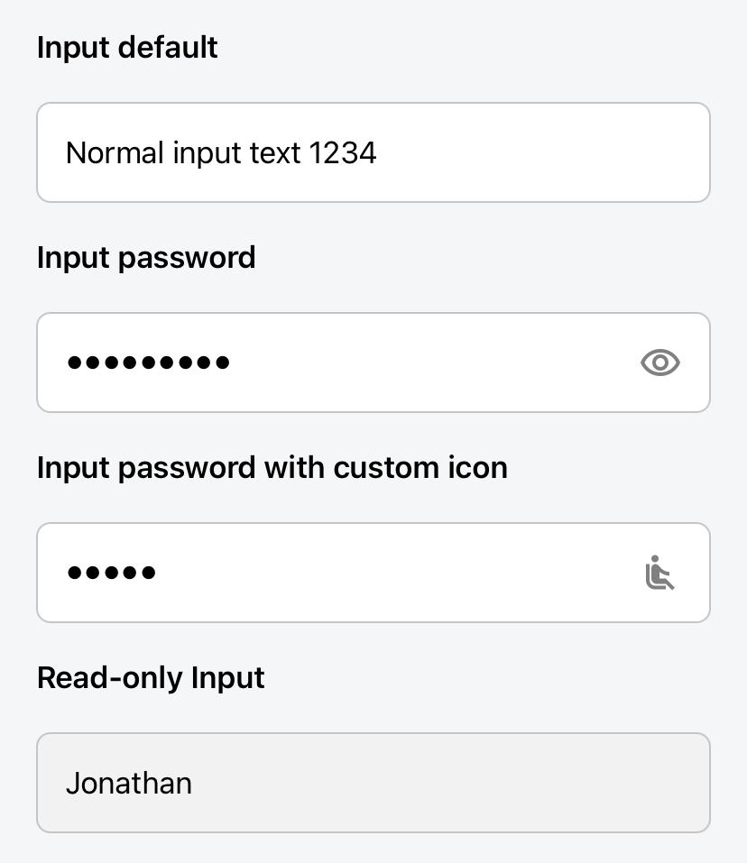 Backbase Design System | UIKit | Input Text | Latest