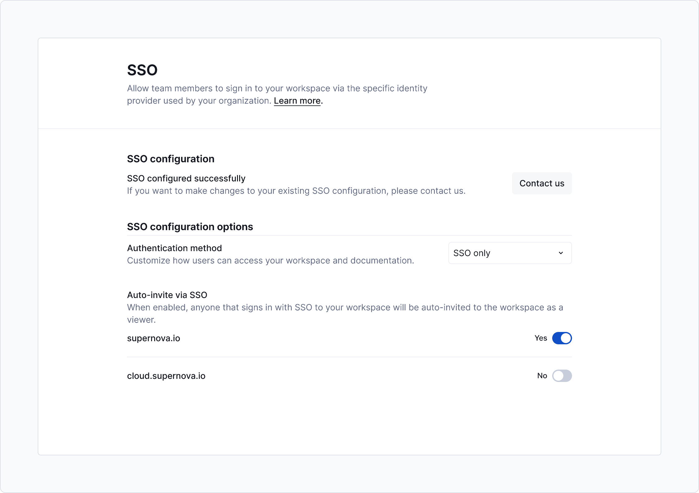 Overview | Single sign-on (SSO) | Made with Supernova