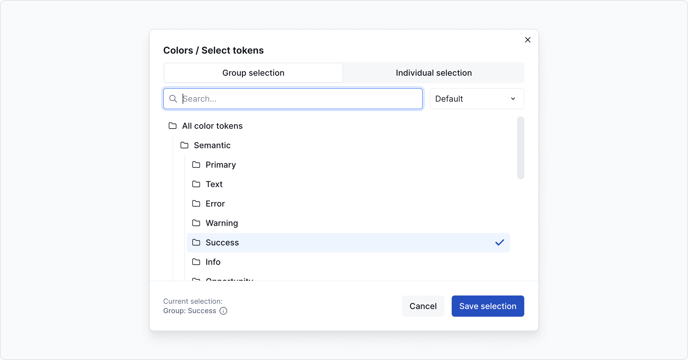 Accessibility color grid | Token blocks | Made with Supernova
