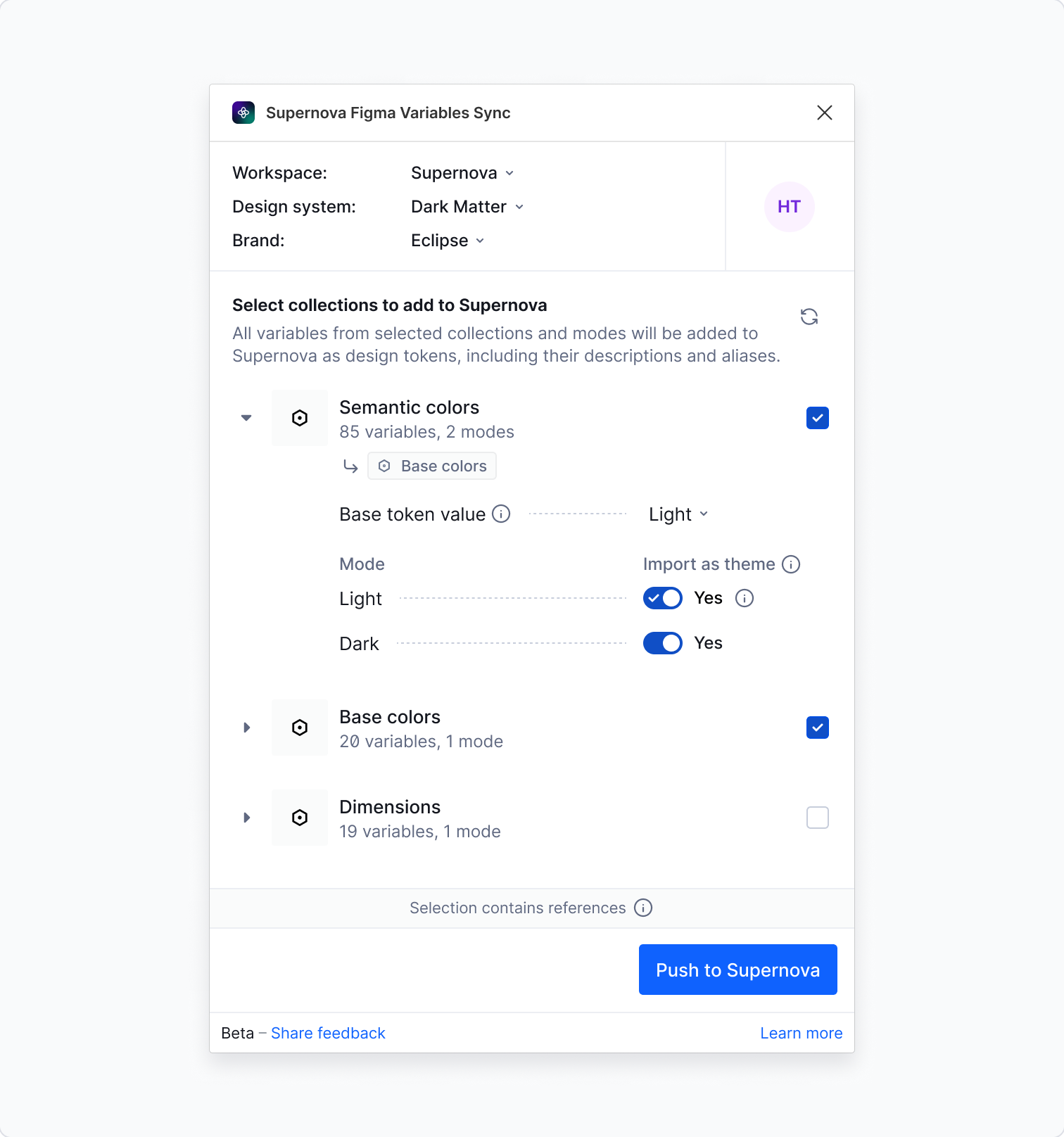 Getting started | Importing Figma variables | Made with Supernova