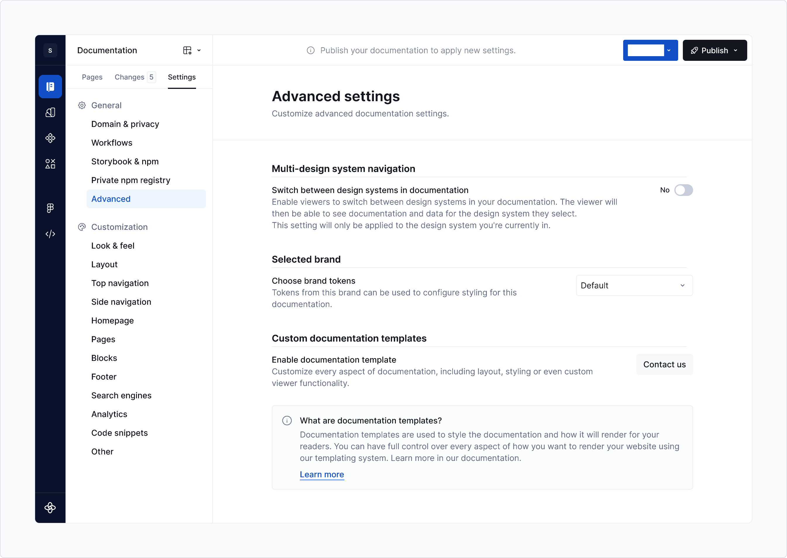 Custom documentation templates | Made with Supernova