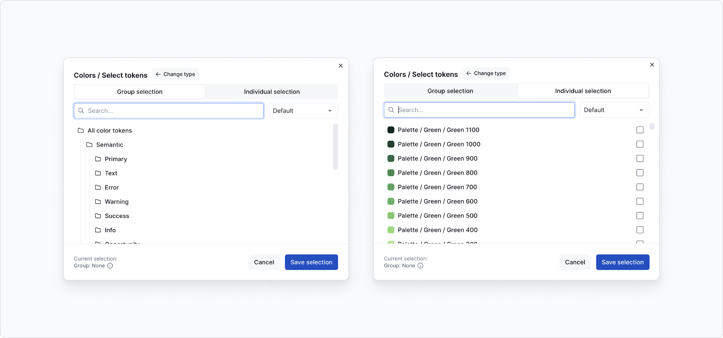 Design tokens | Token blocks | Made with Supernova