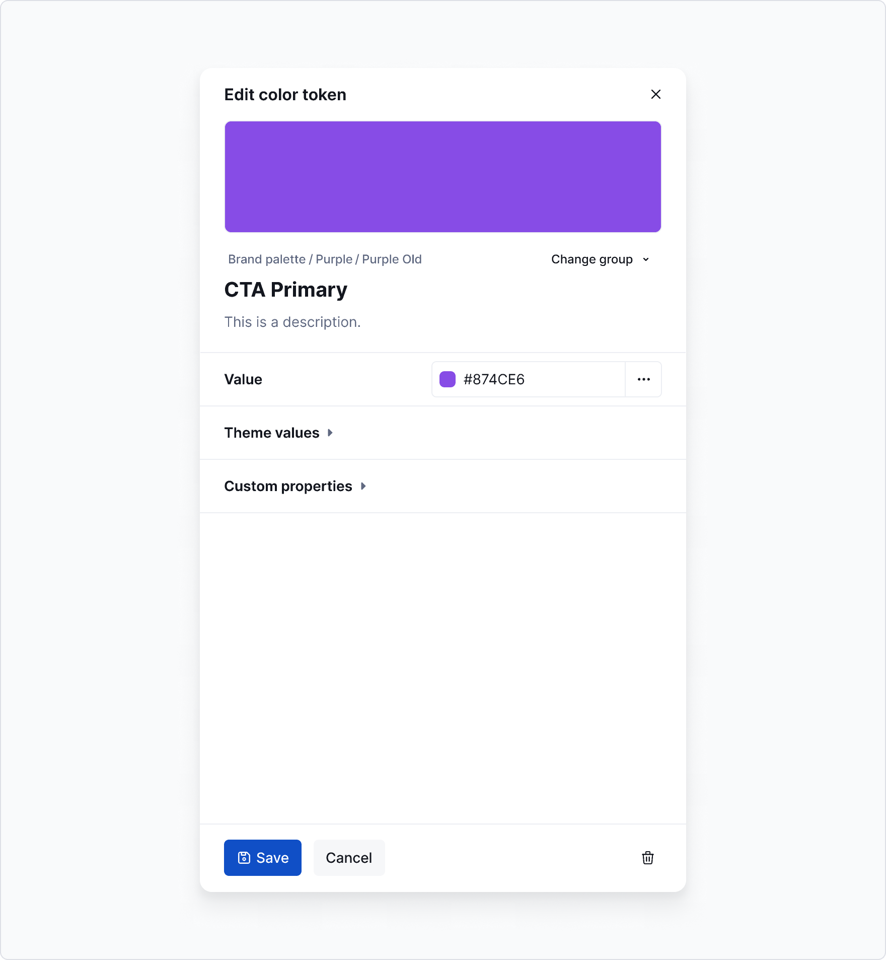 Edit tokens | Working with tokens | Made with Supernova