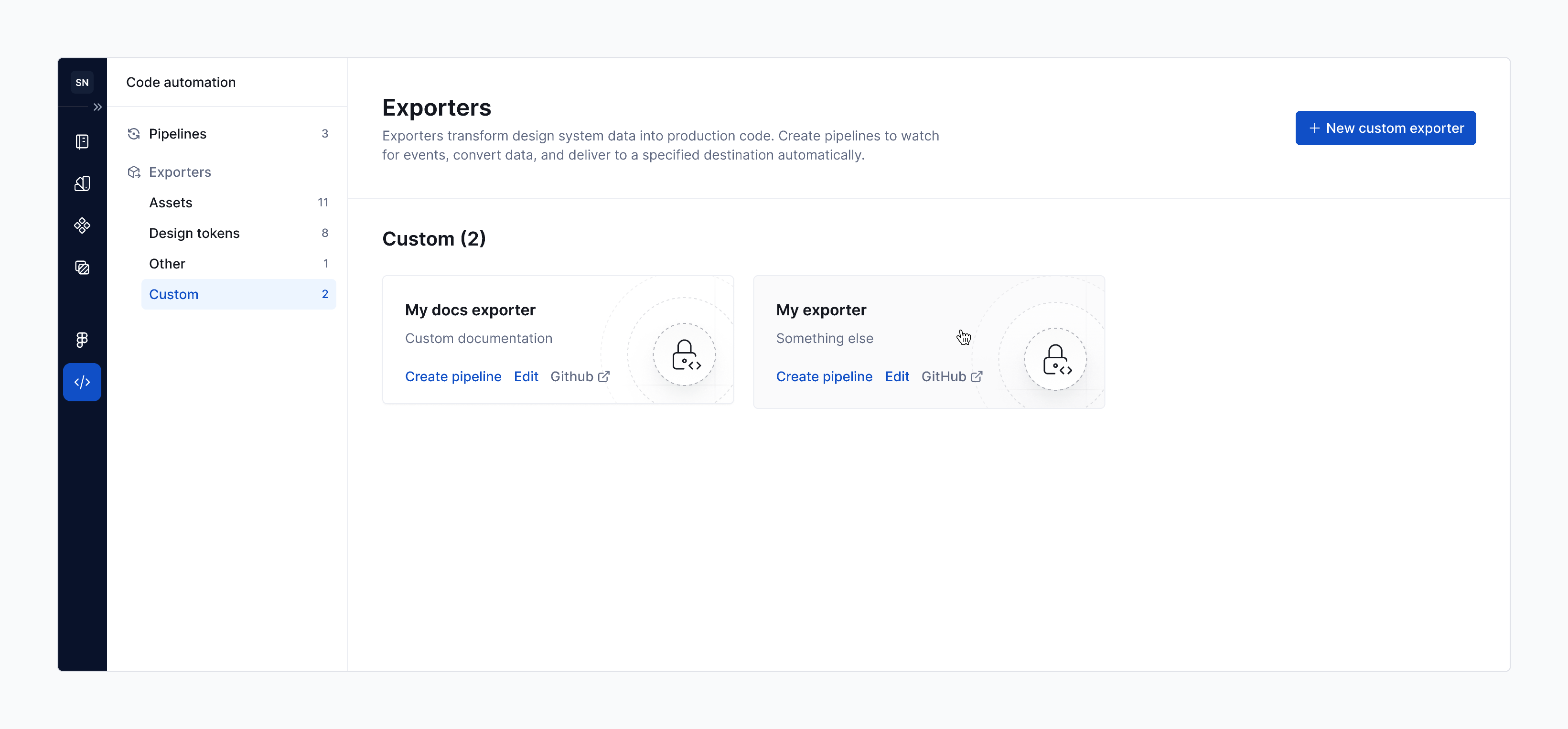 Custom exporters | Made with Supernova