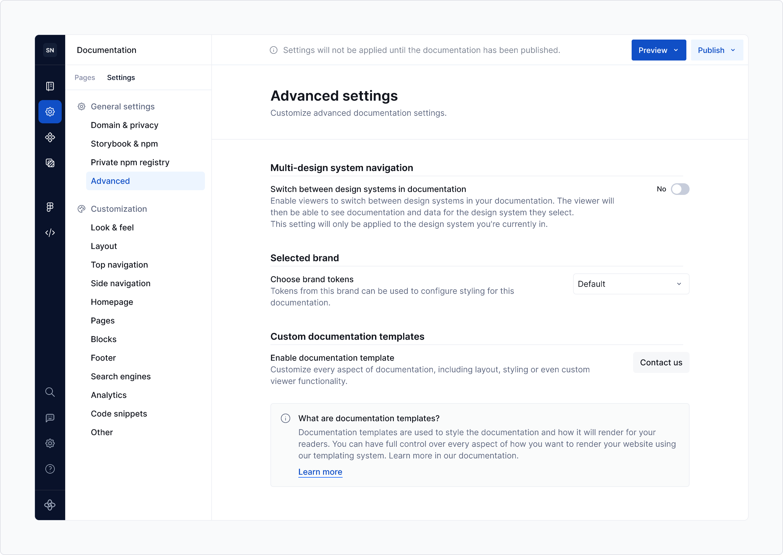 Custom documentation templates | Made with Supernova