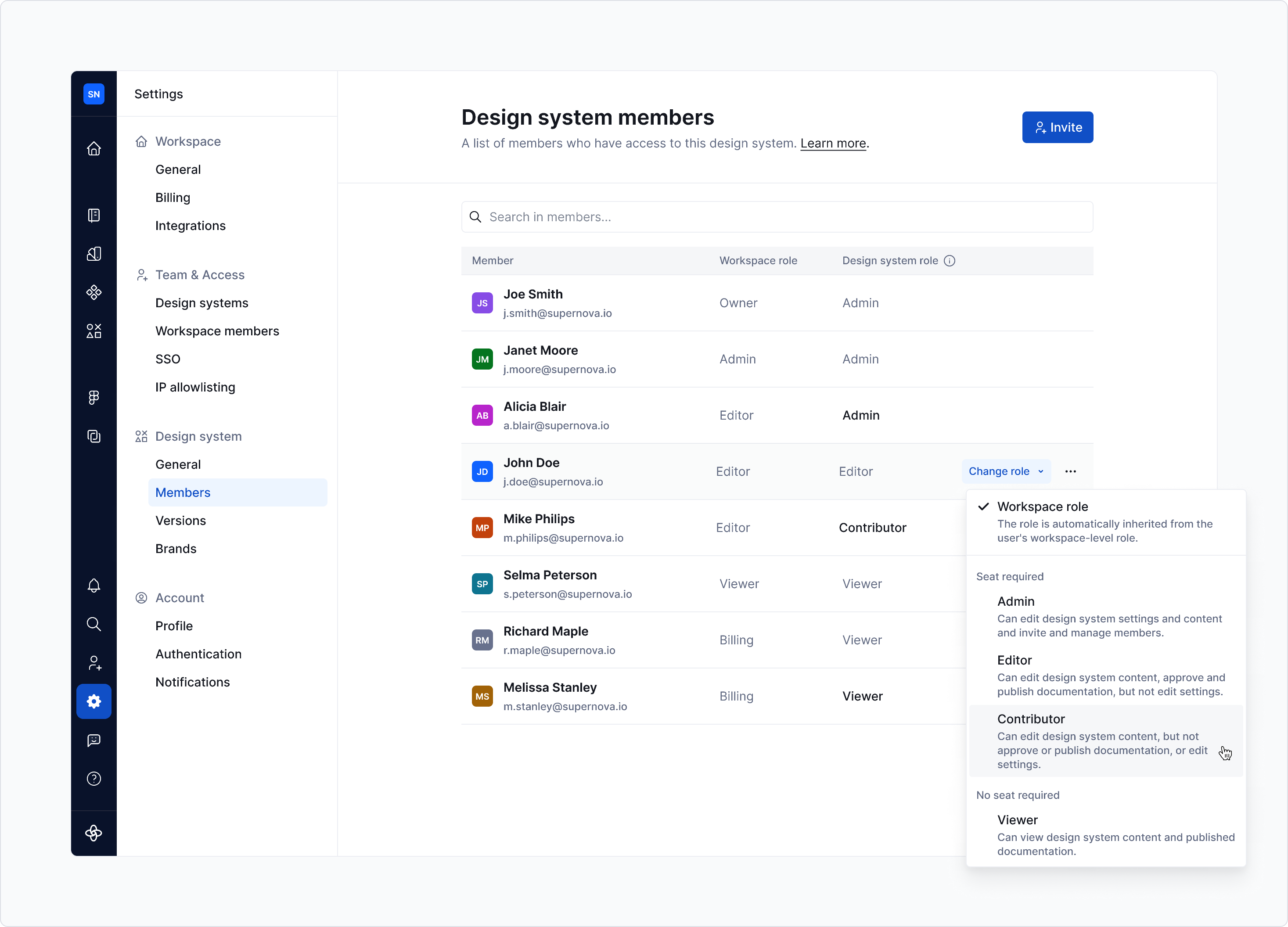 Design system roles | Made with Supernova