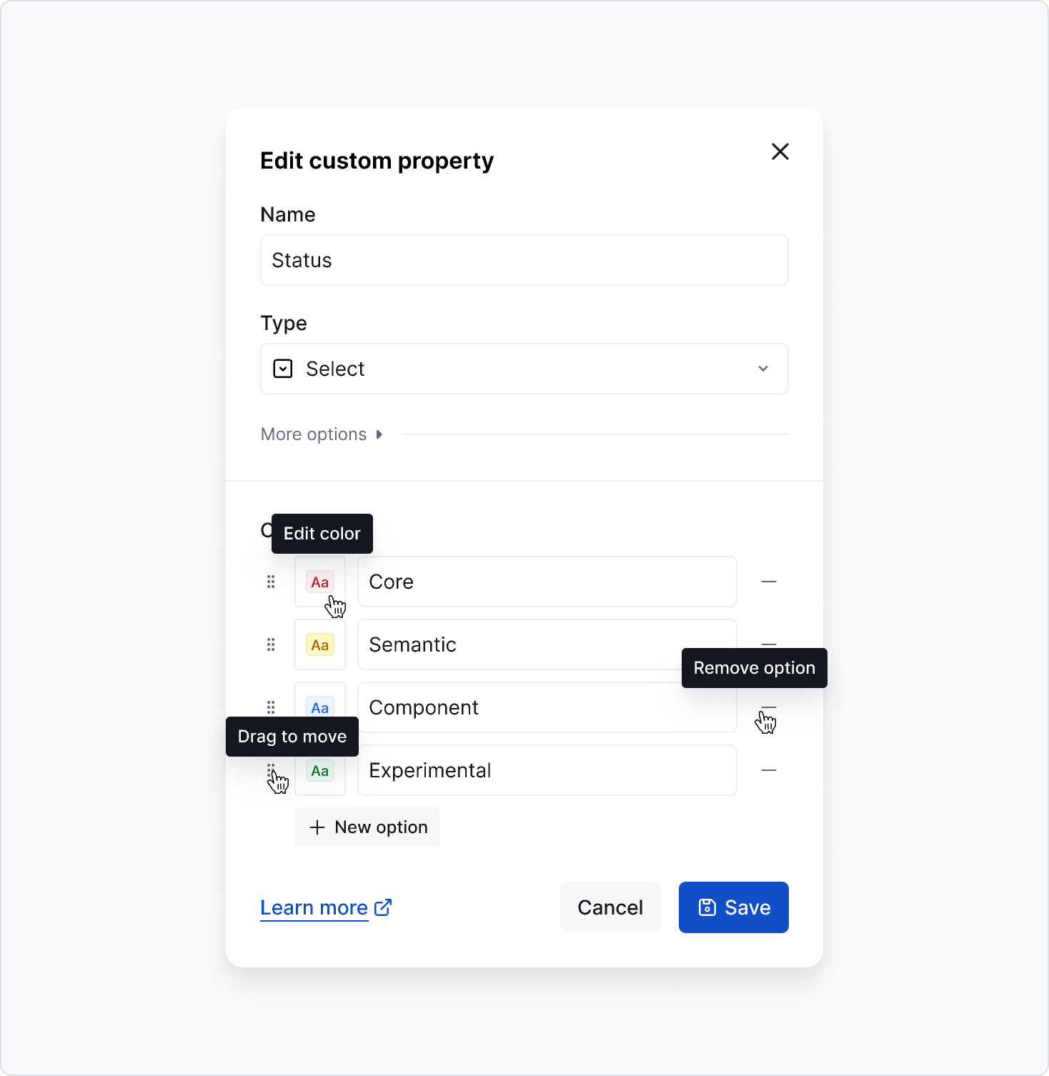 Create, edit and delete properties | Custom properties | Made with ...