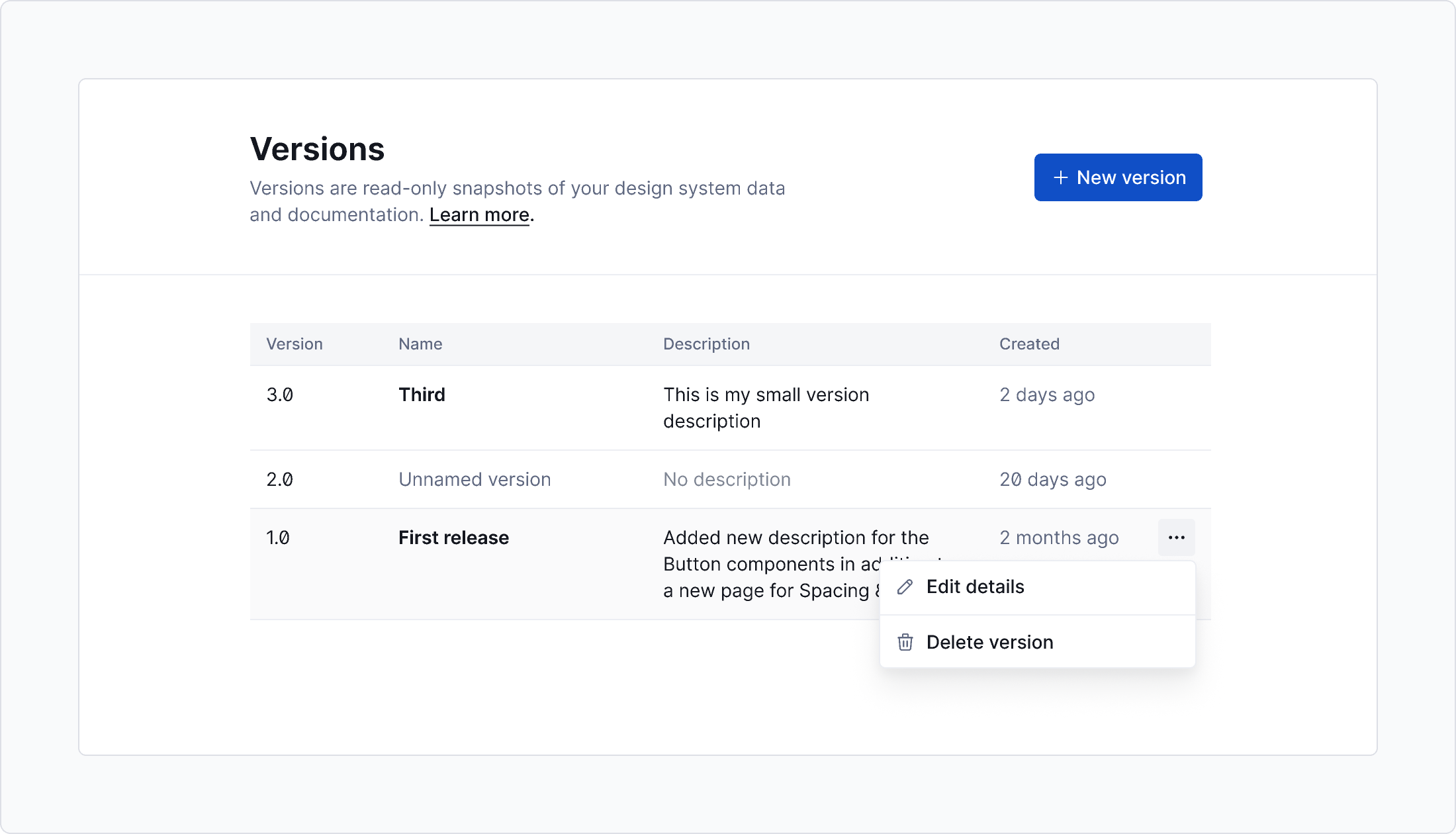 Versioning | Made with Supernova