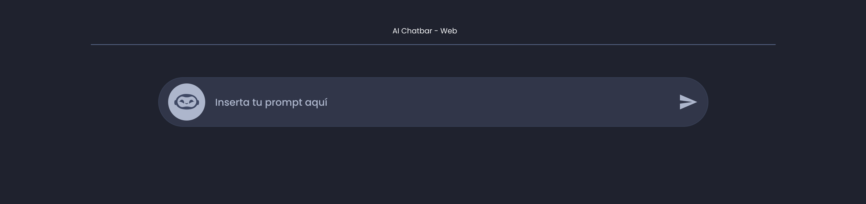 Descripción general | AI Chat bar | Made with Supernova
