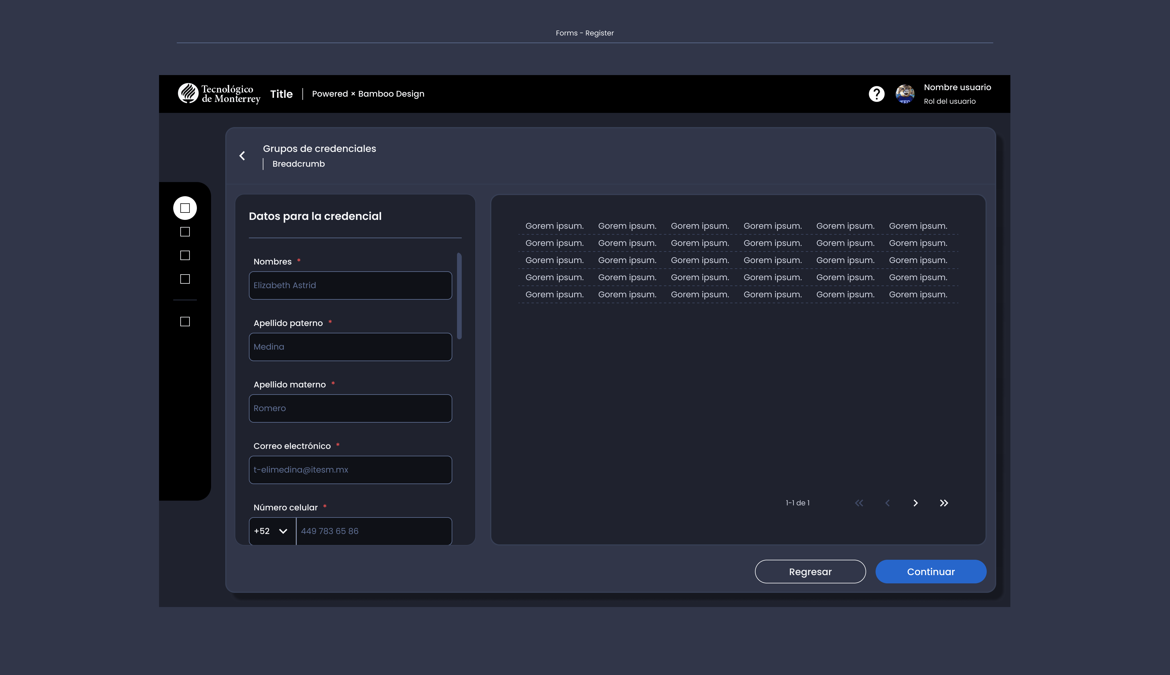Descripción general | Forms | Made with Supernova