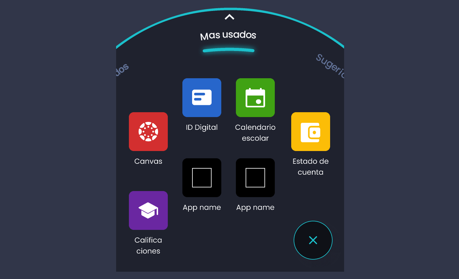 App Wheel Menu | mitec App | Made with Supernova