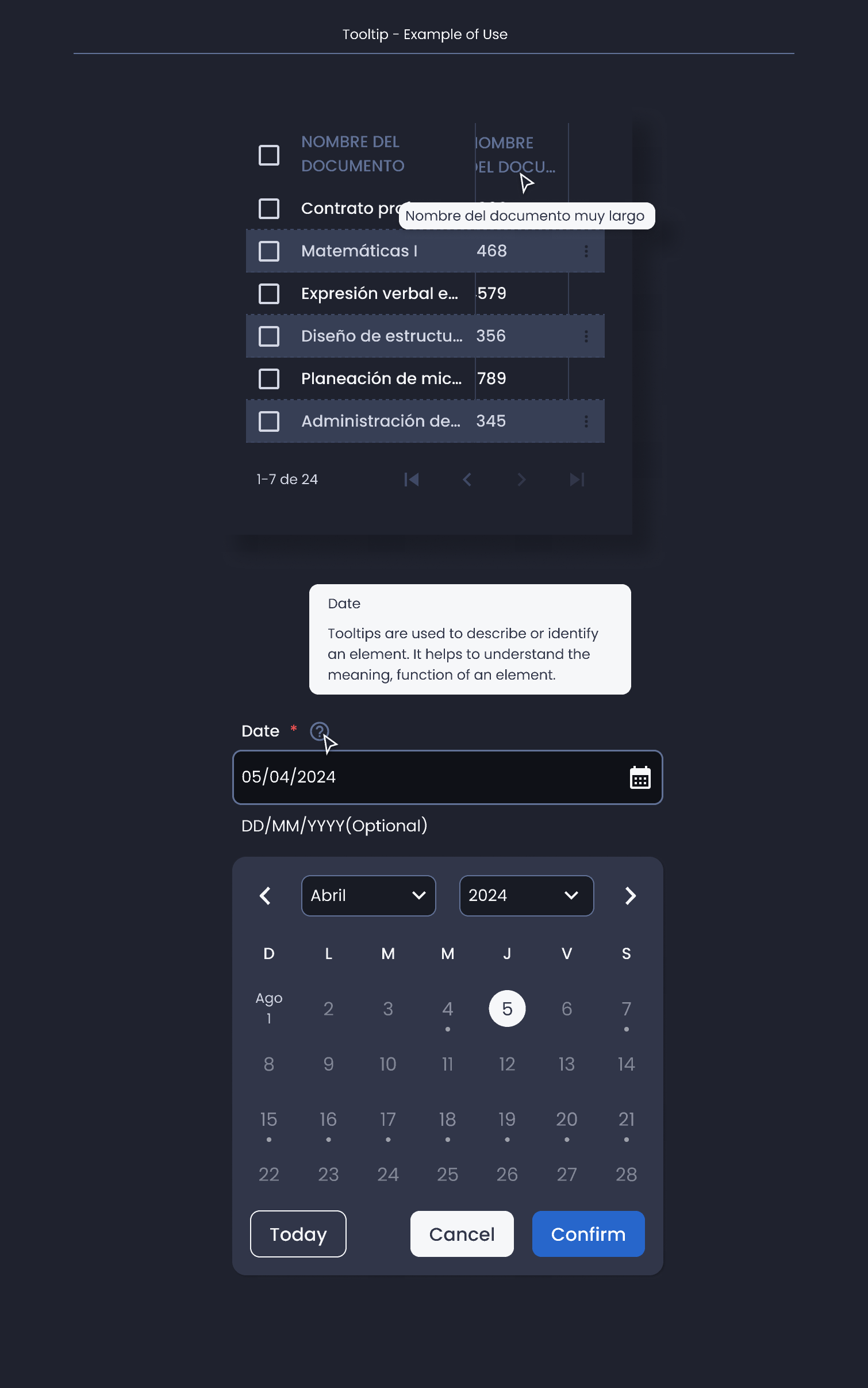 Descripción general | Tooltip | Made with Supernova