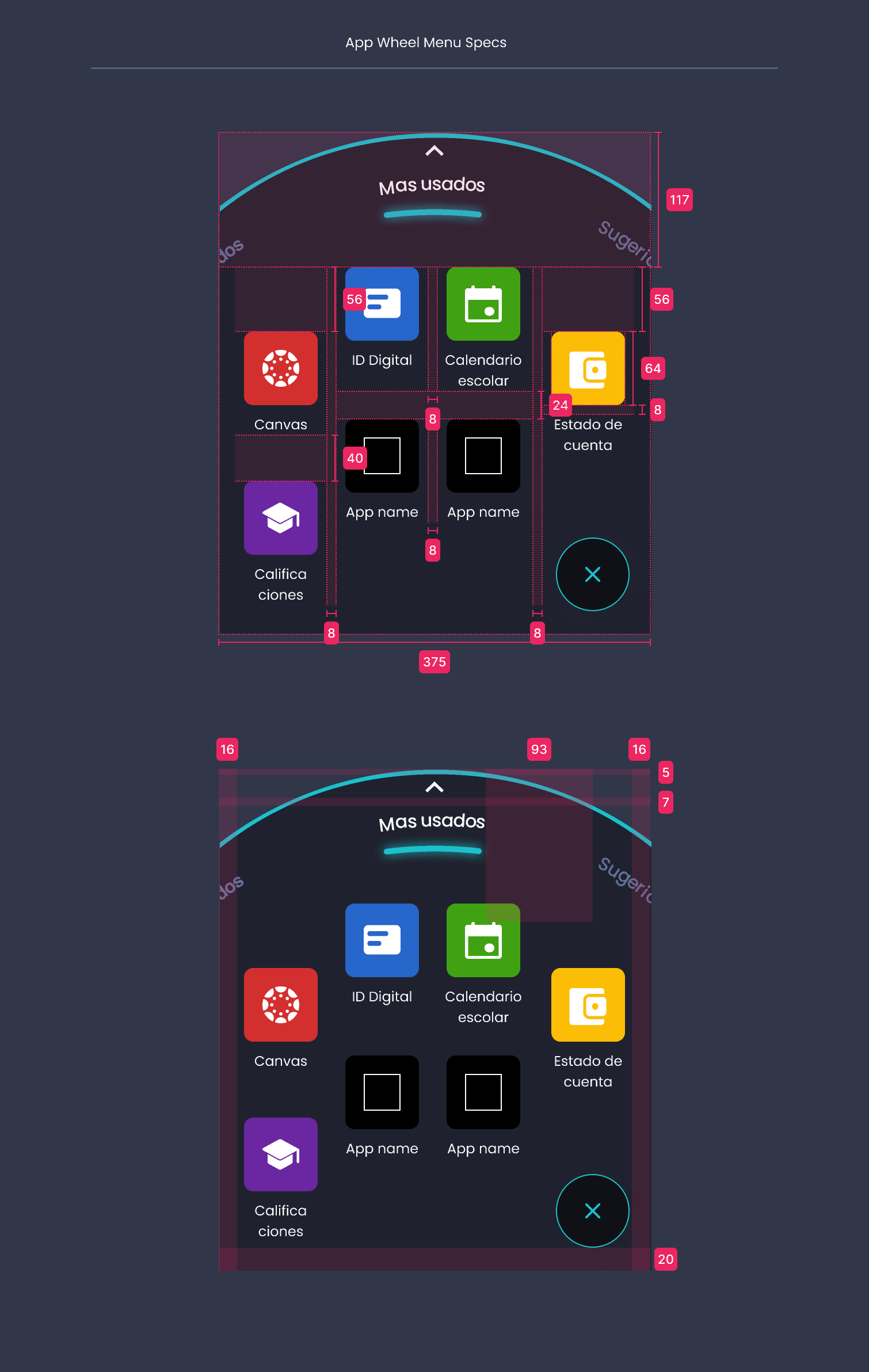 App Wheel Menu | mitec App | Made with Supernova