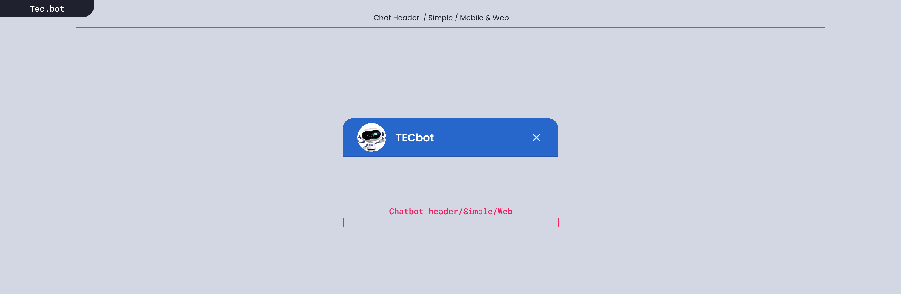Chat Header | TECbot | Made with Supernova