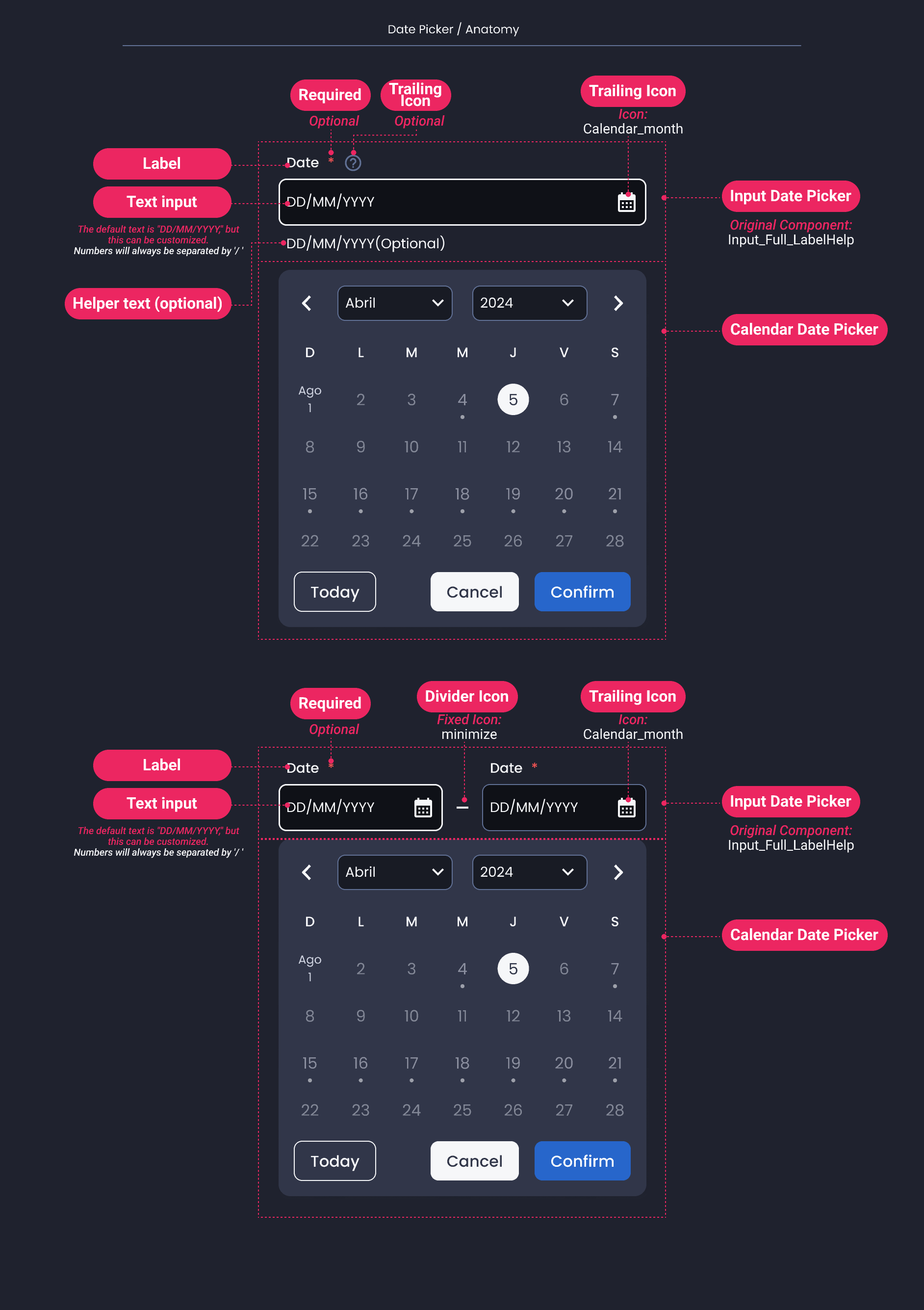 Descripción general | Date Picker | Made with Supernova