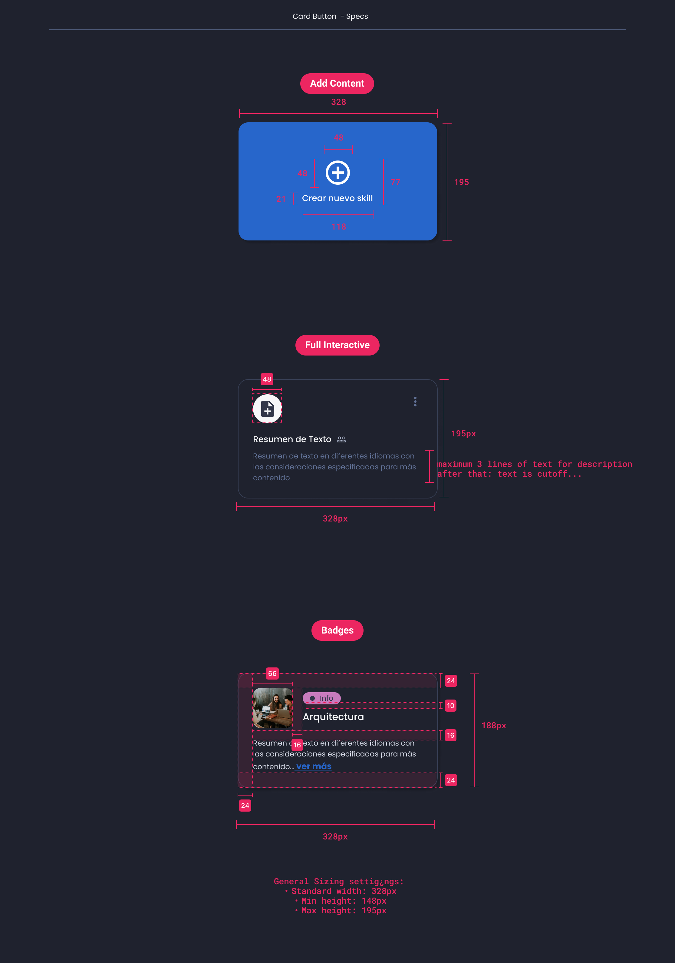 Descripción General | Card button | Made with Supernova