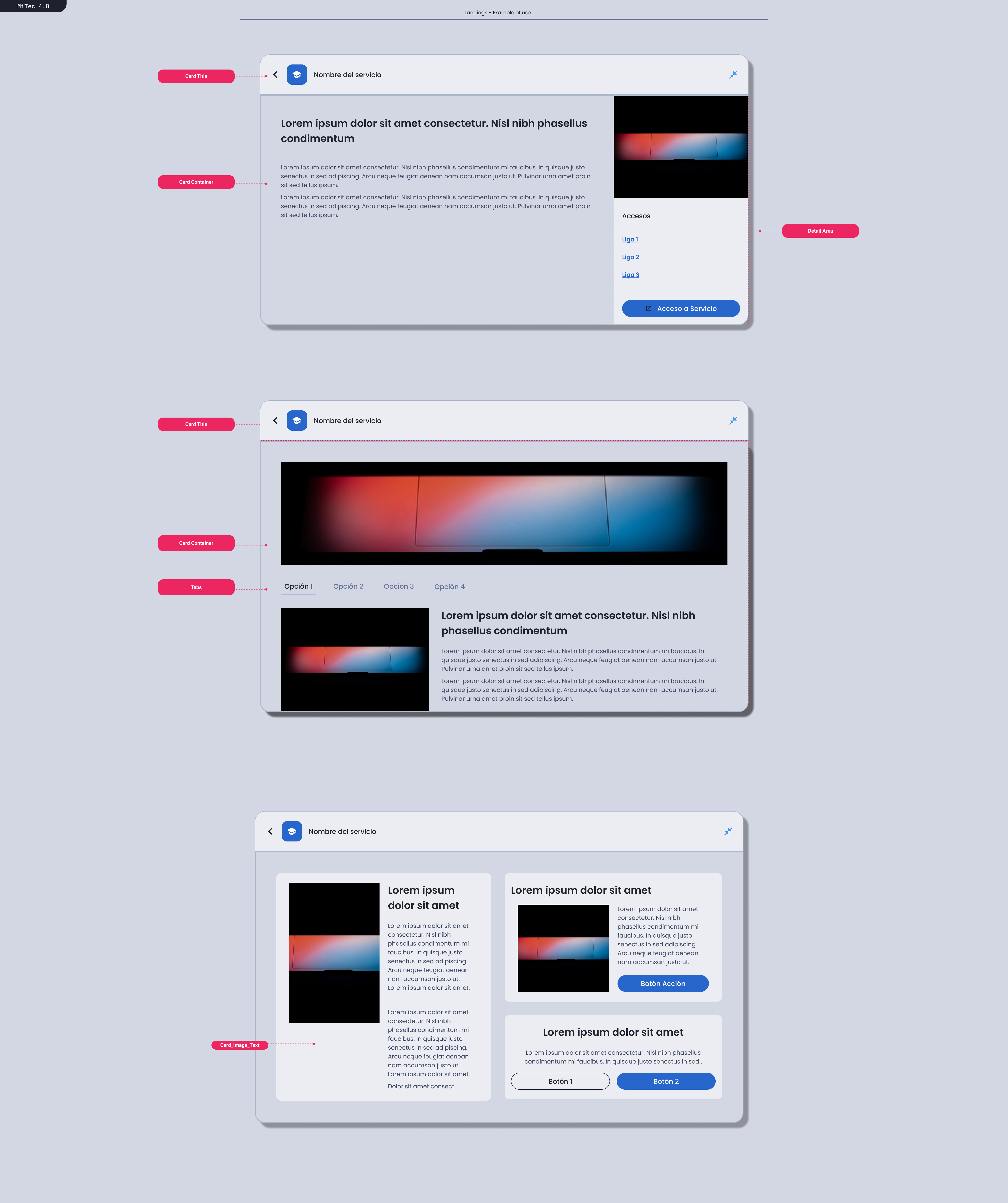 Landings | mitec Web | Made with Supernova